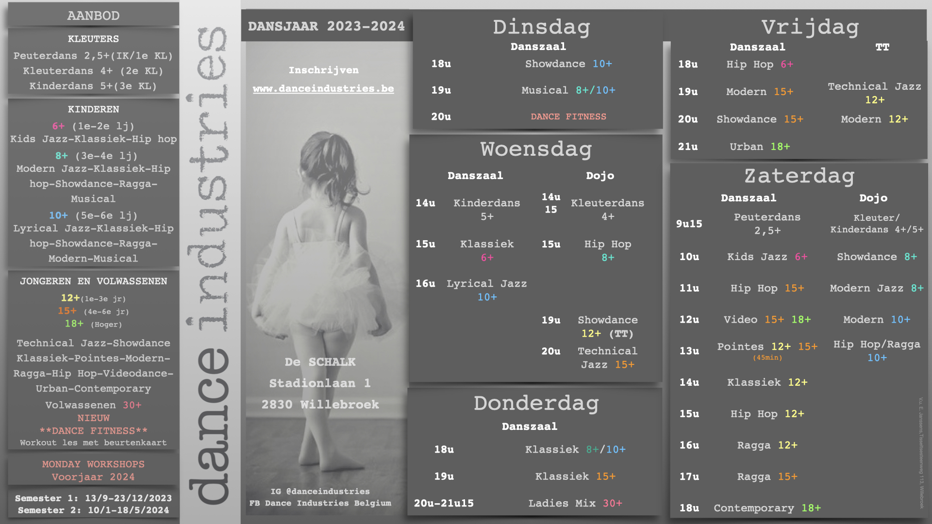 Lessenrooster – Dance Industries Belgium